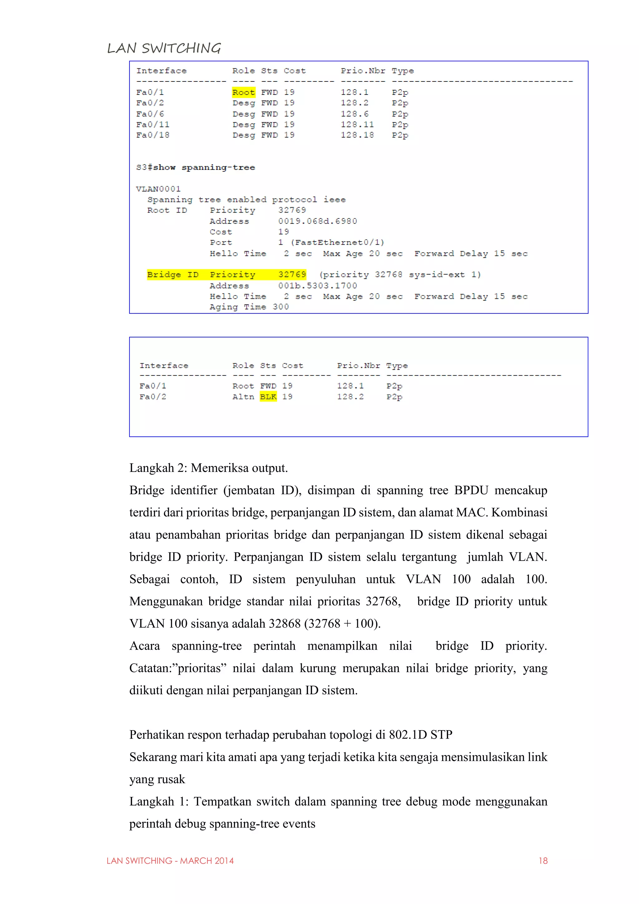 LAN Switching, Mengenal Trunk, VTP, dan STP | DOCX