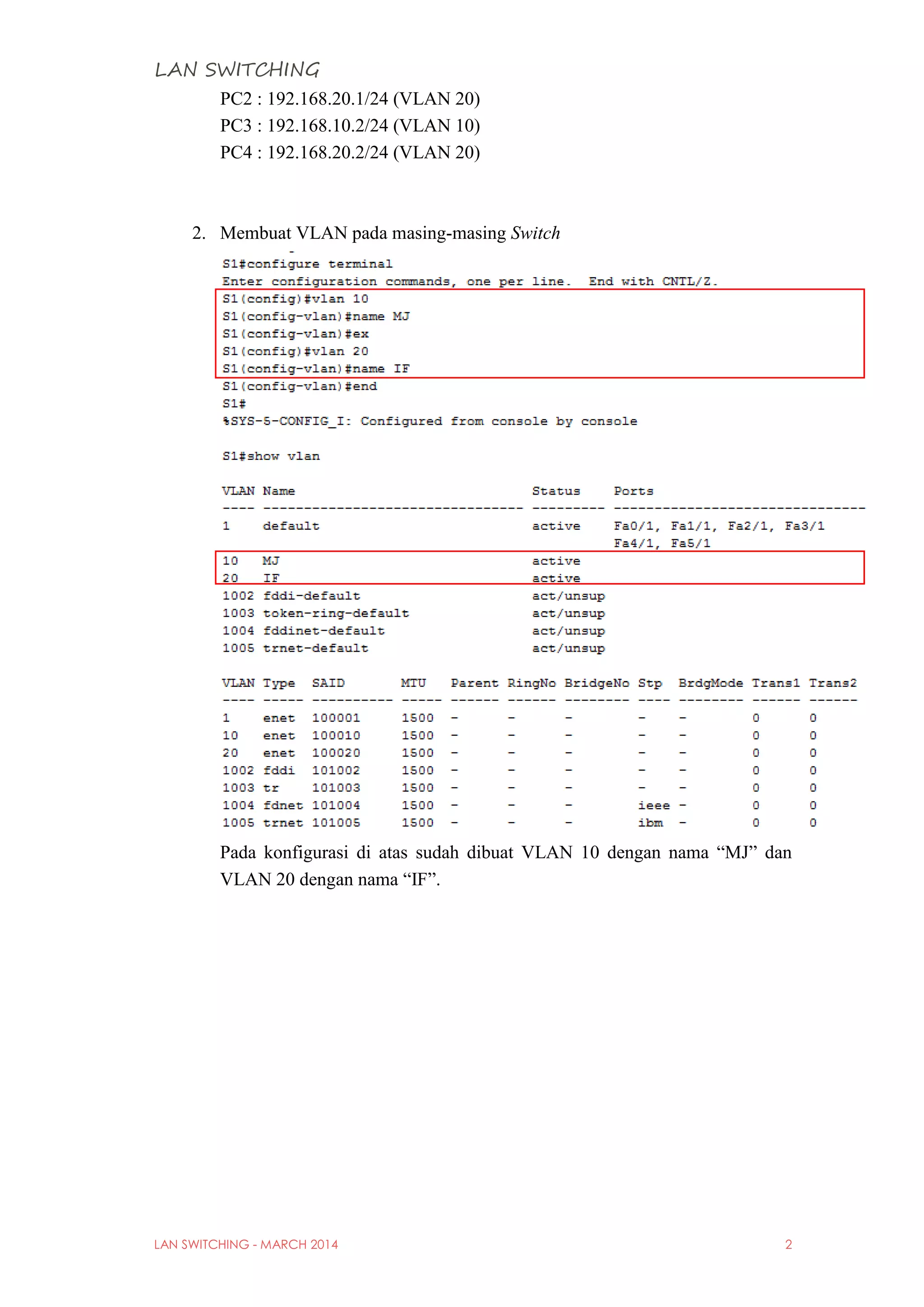LAN Switching, Mengenal Trunk, VTP, dan STP | DOCX