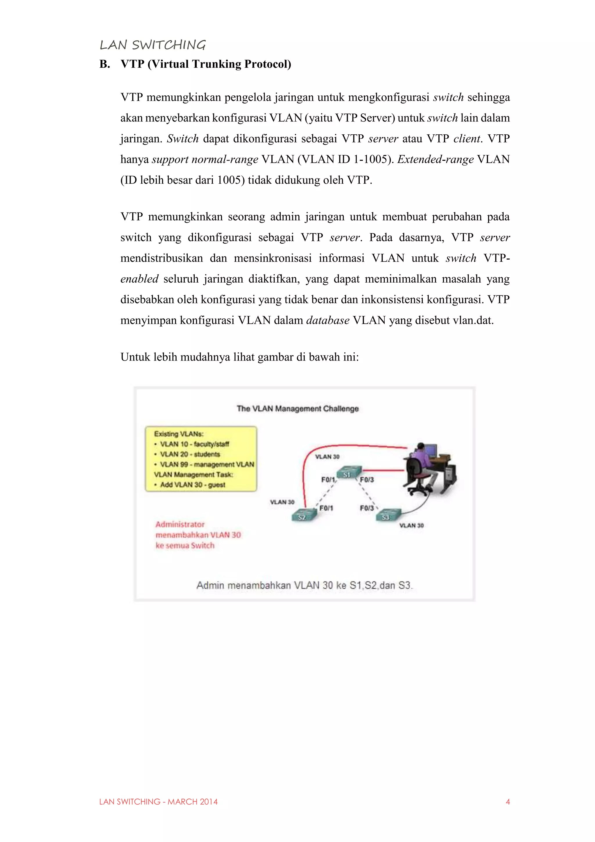 LAN Switching, Mengenal Trunk, VTP, dan STP | DOCX