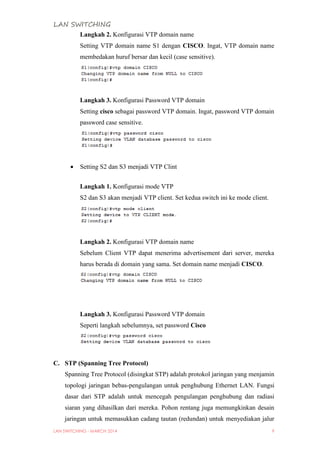 LAN Switching, Mengenal Trunk, VTP, dan STP | DOCX