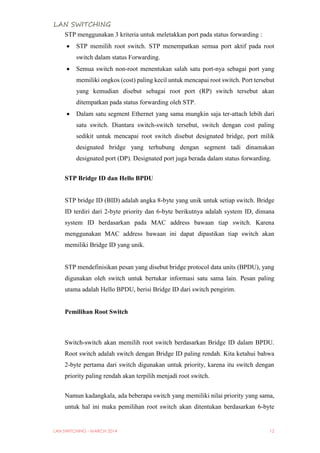 LAN Switching, Mengenal Trunk, VTP, dan STP | DOCX