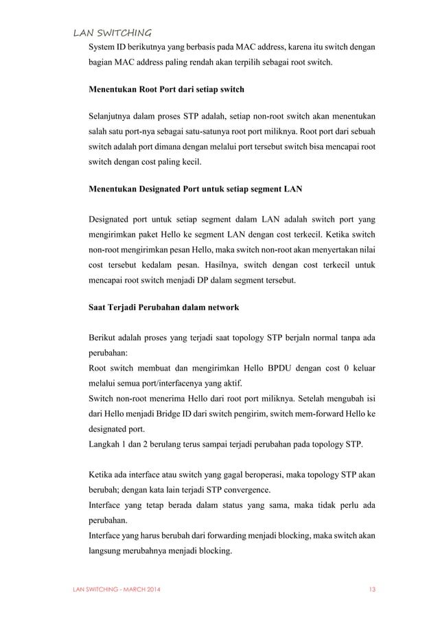 LAN Switching, Mengenal Trunk, VTP, dan STP | PDF