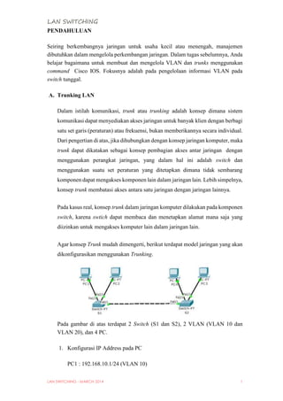 LAN Switching, Mengenal Trunk, VTP, dan STP | DOCX