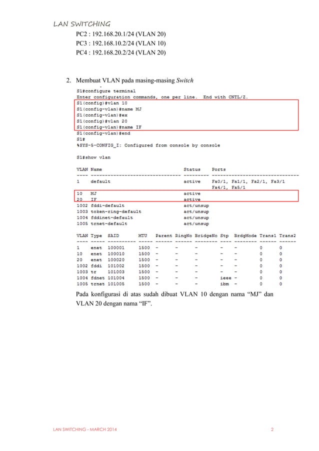 LAN Switching, Mengenal Trunk, VTP, dan STP | PDF