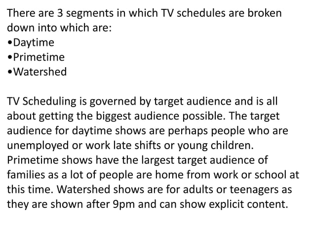 Tv scheduling | PPT