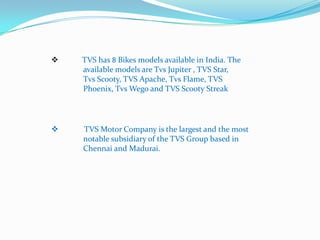 Tvs group of companies ppt | PPTX
