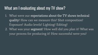 HND - TV Show Evaluation | PPTX