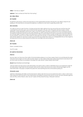 Lie to me game script. | PDF