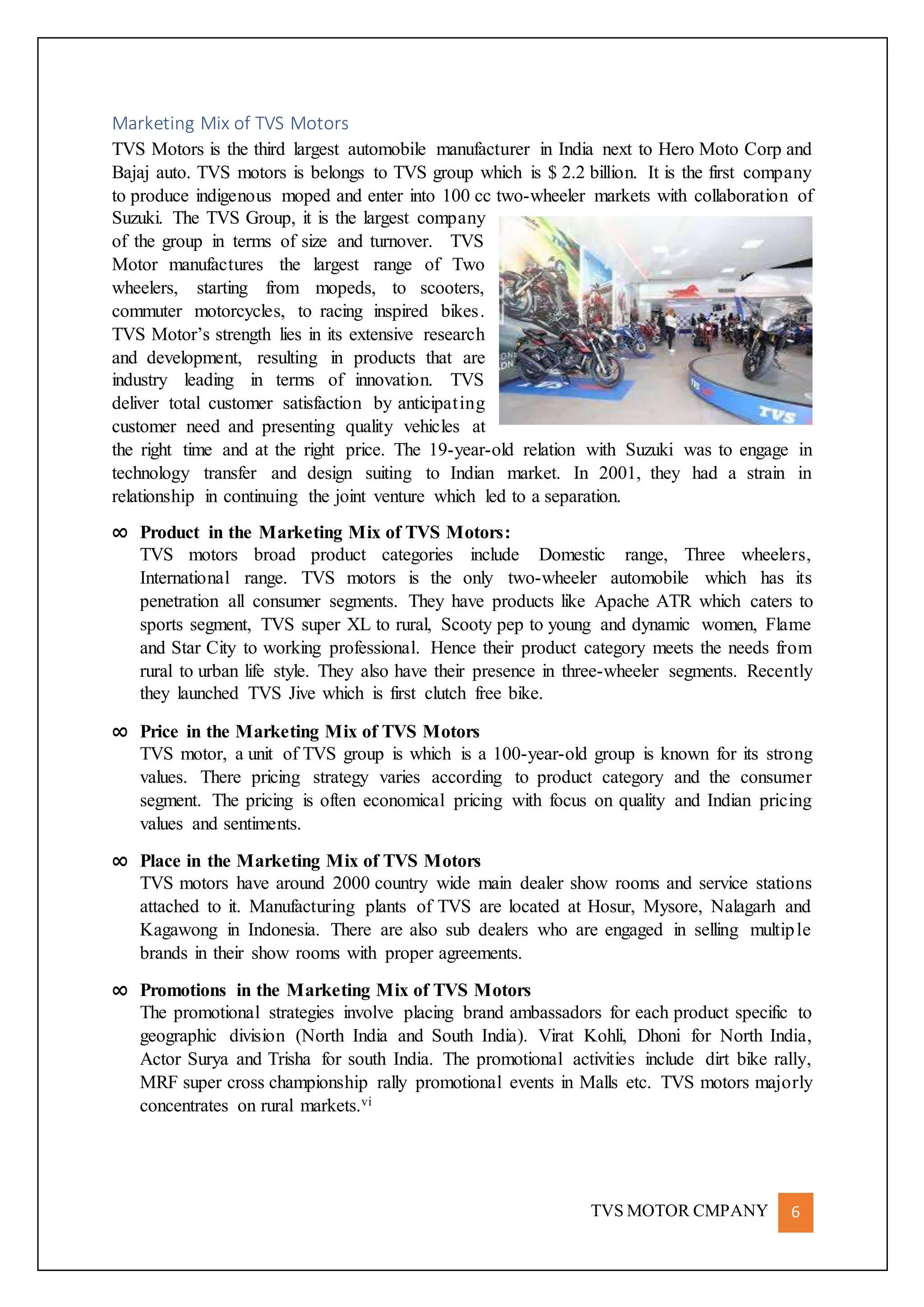 Tvs motor company | DOCX