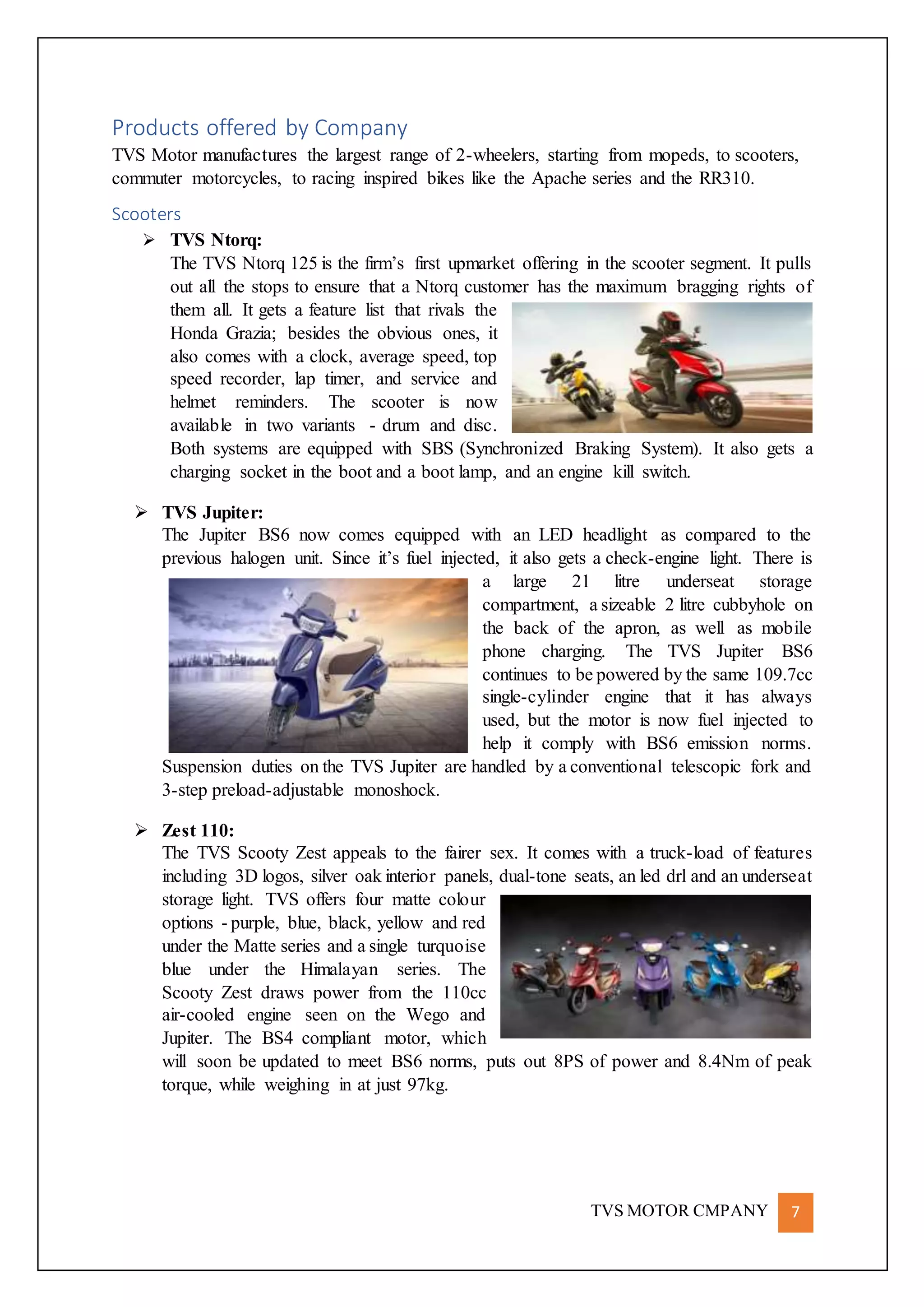 Tvs motor company | DOCX