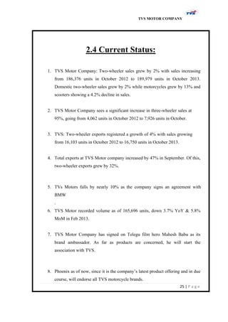 Tvs motors summer internship report a study on customer satisfaction ...