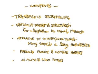 Transmedia Storytelling: about acts, structures and more | PPT