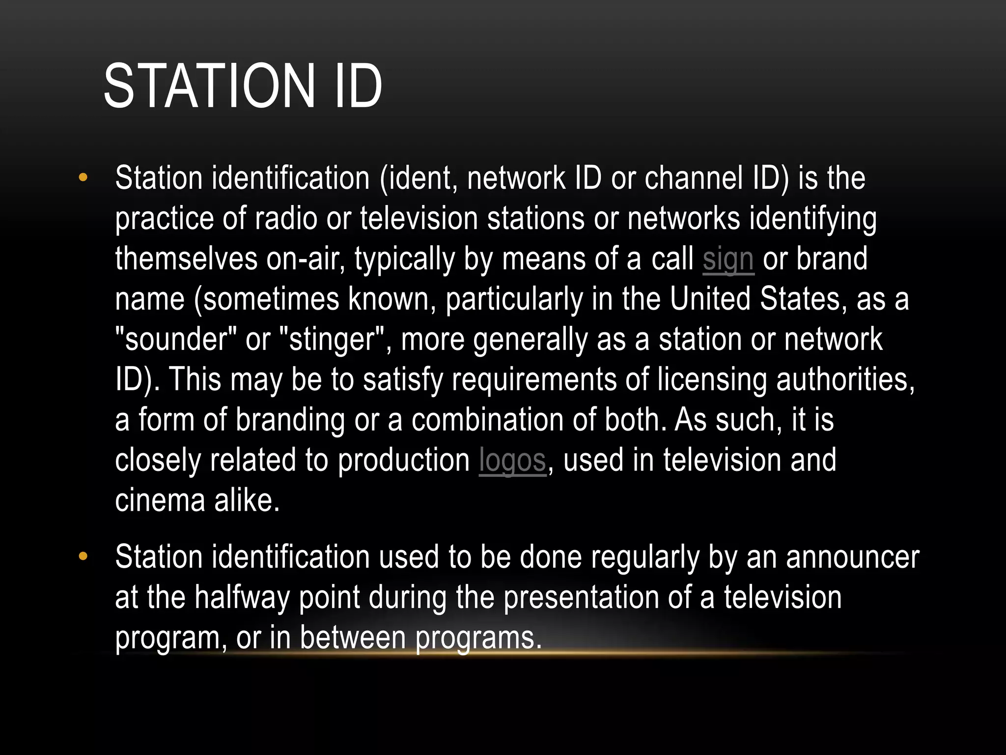 TV Station ID | PPTX