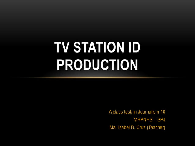 TV Station ID | PPTX | Business | Business and Finance