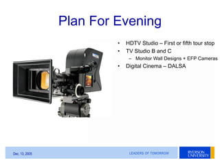 SMPTE Toronto Presentation - Multi Camera High Definition TV Studio and ...
