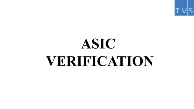 ASIC design verification | PPTX | Programming Languages | Computing