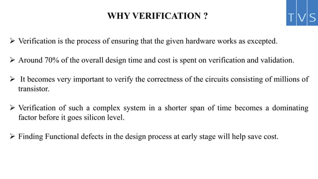 ASIC design verification | PPTX | Programming Languages | Computing