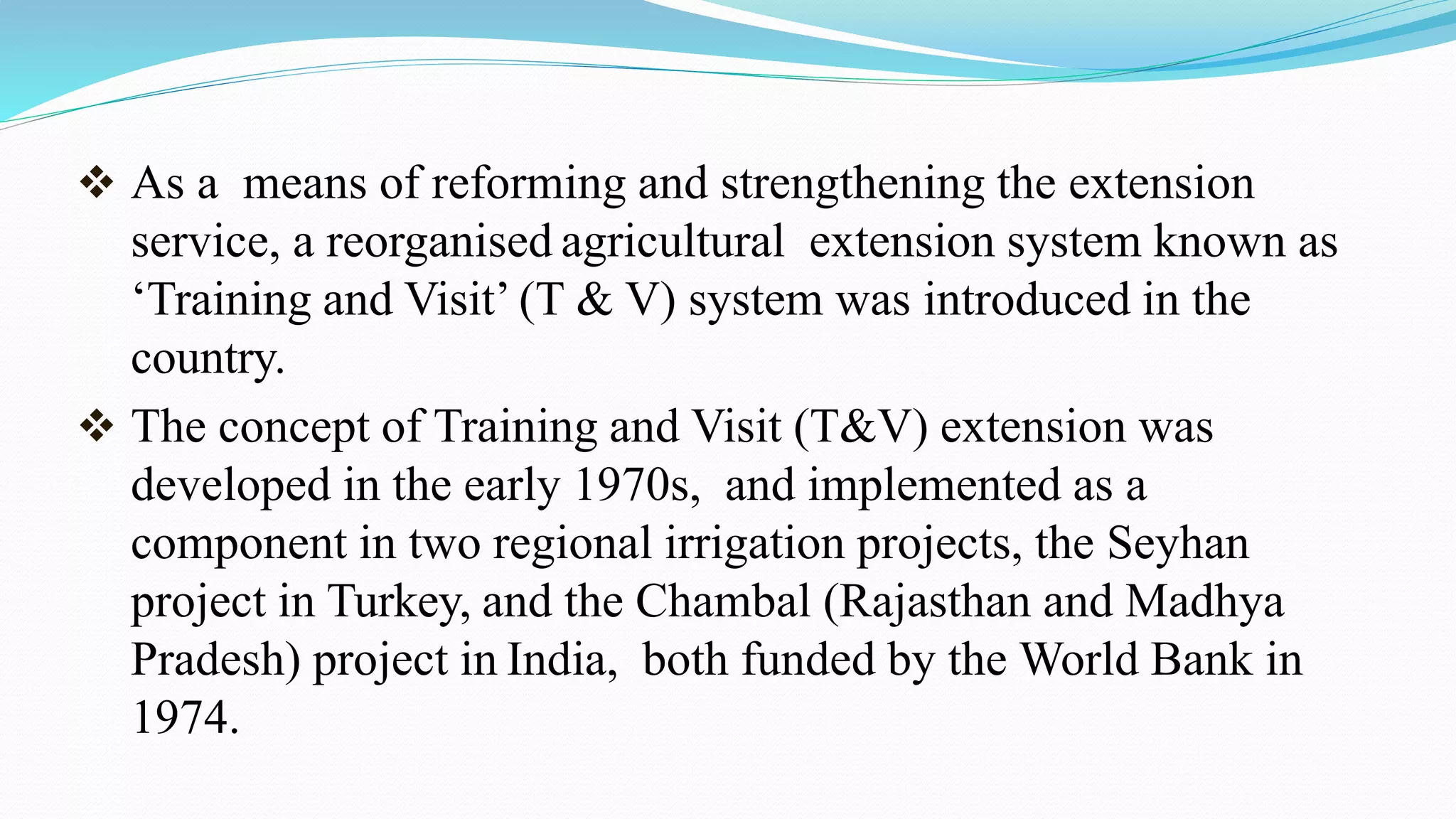 Training and visit system | PPTX