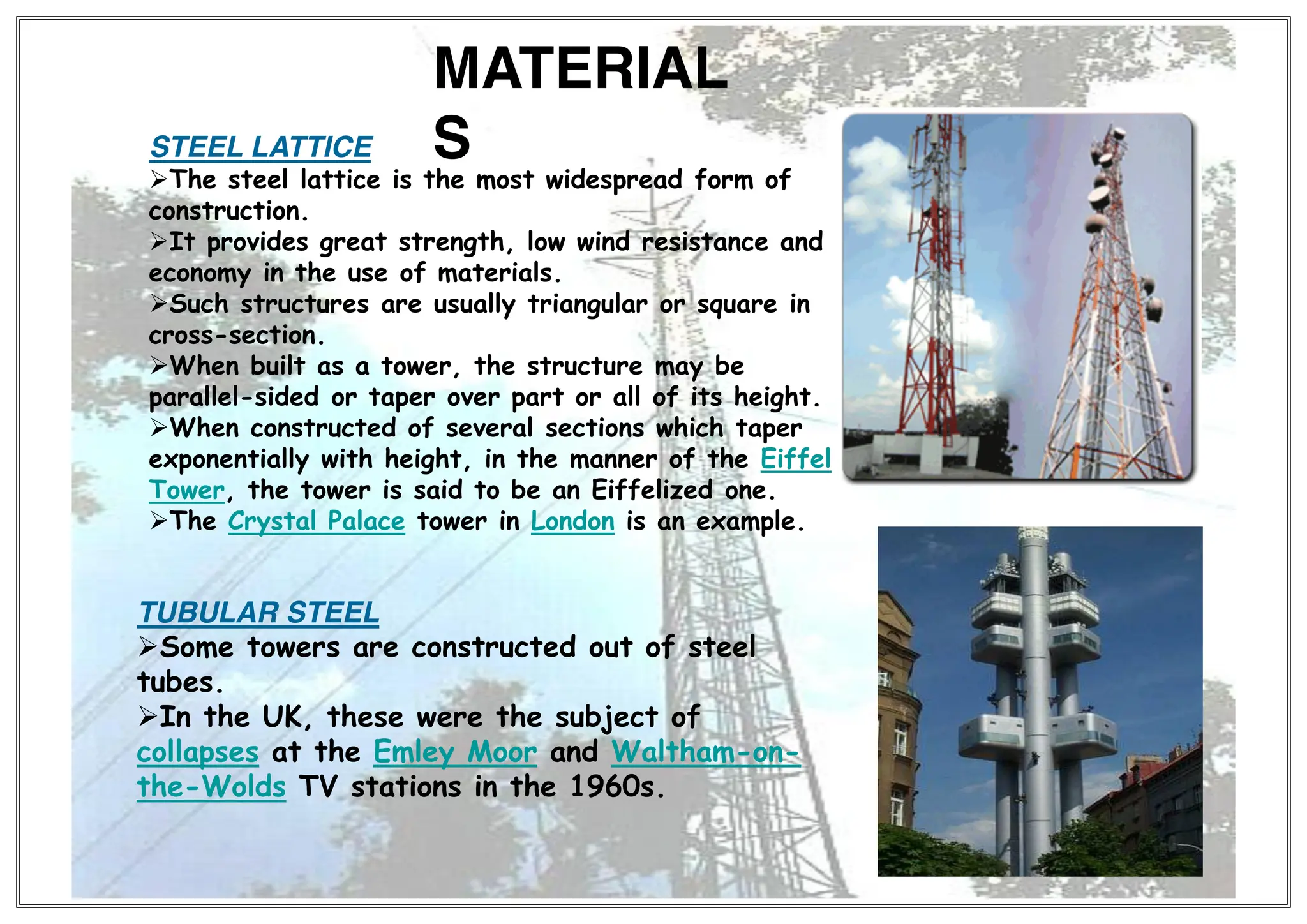 TV TOWER. BUILDING CONSTRUCTION PRESENTATION | PDF