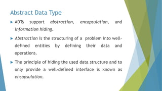 Data Structures unit I Introduction - data types | PPTX