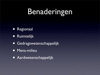 Geografische benaderingen | PDF