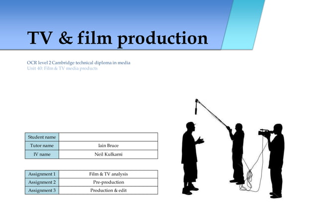 TV & Film Production - Brief | PPT