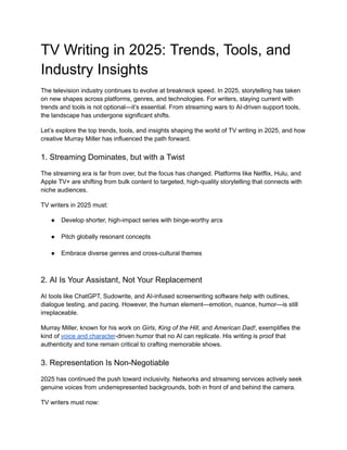 Breaking into Television Writing: A Modern Guide for Aspiring Creators ...