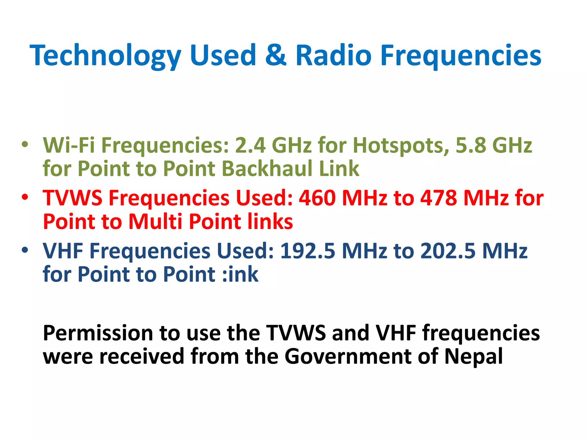 TVWS pilot project in Nepal | PDF