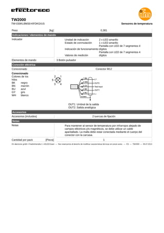 SENSOR TW2000 - IFM | PDF