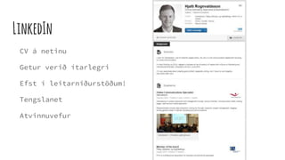 Hvað set ég á ferilskrá | PPTX