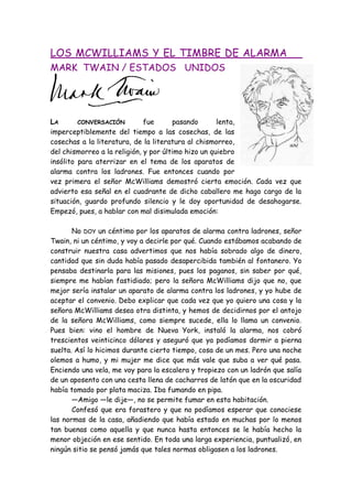 Twain.los mc williams y el timbre de alarma | DOC