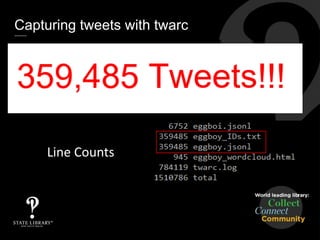 Capturing tweets with twarc | PPTX