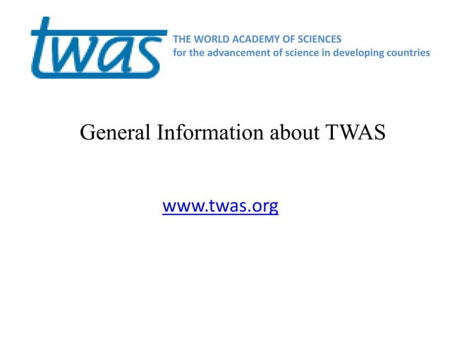 TWAS-CNPq Fellowships Brazil: Application Procedure and Guidelines | PPT
