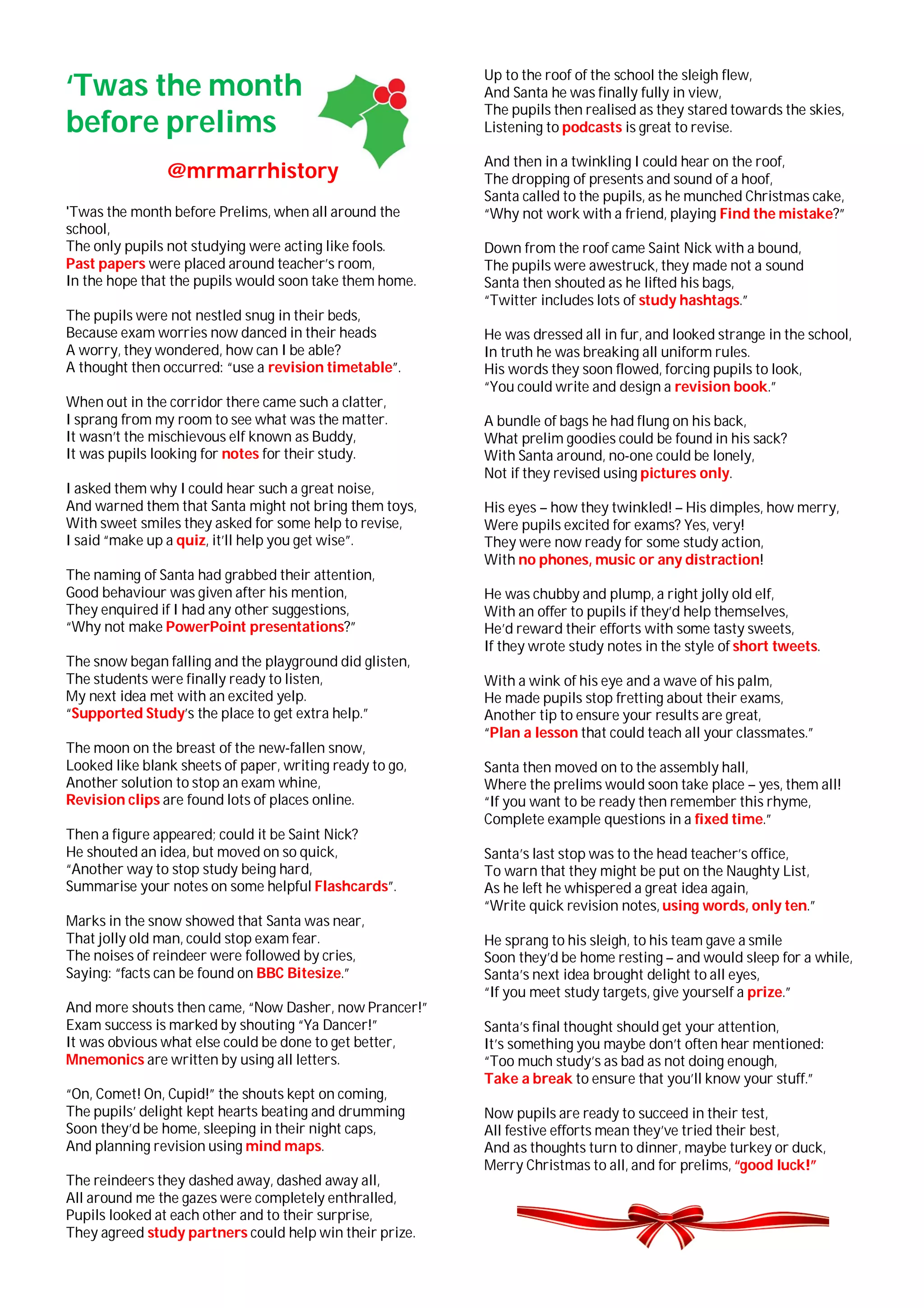 'Twas the month before prelims | PDF