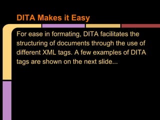 TWC 545 Presentation-DITA | PPT