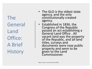 Updates from the Texas General Land Office - Mark Havens | PDF