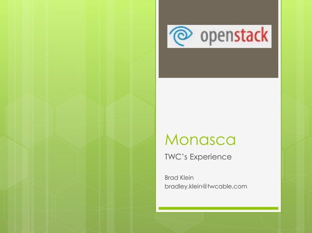 Colorado OpenStack 5th Birthday Monasca Operations | PPT