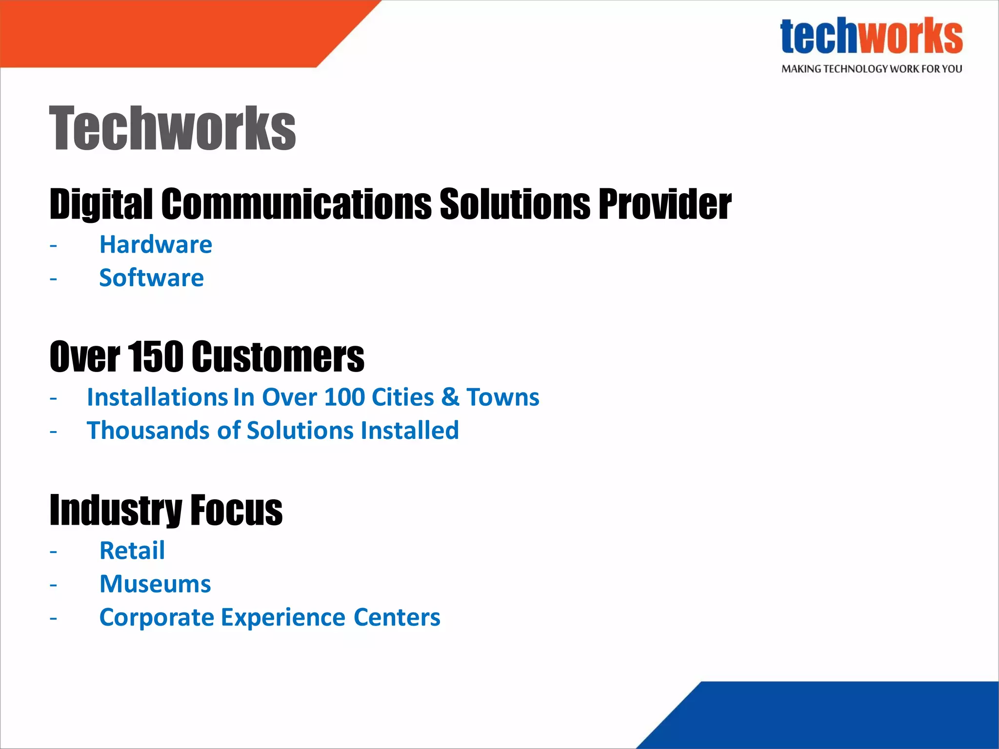 Techworks Corporate Presentation Ver 1.3 | PDF