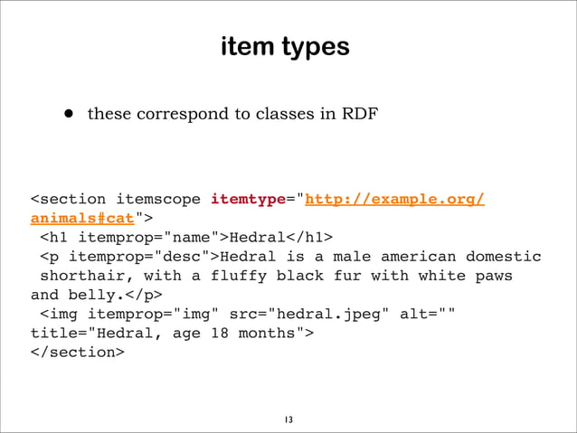 semantic markup using schema.org