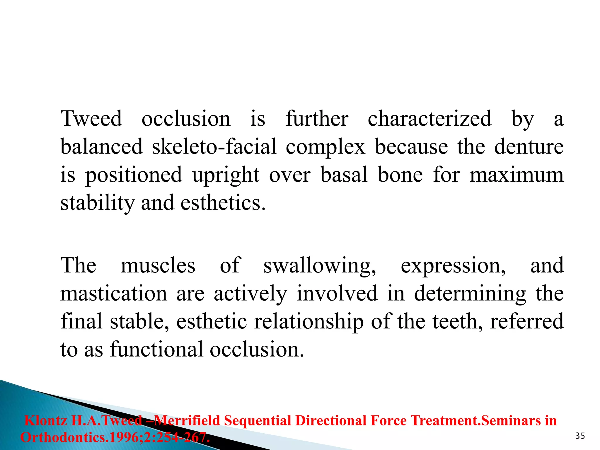 Tweed's Occlusion | PPTX