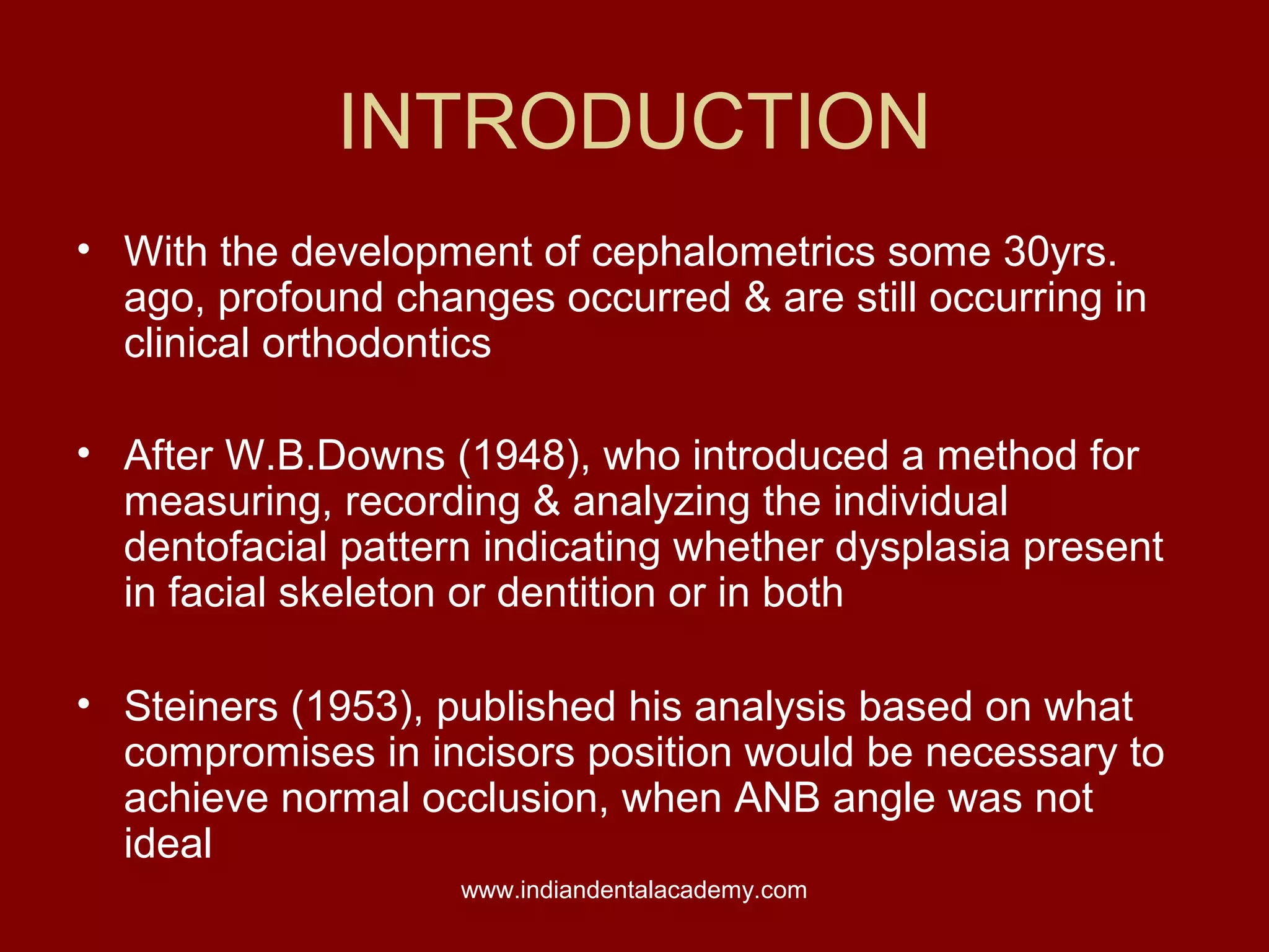 Tweeds analysis & wits appraisal / dental crown & bridge courses | PPT