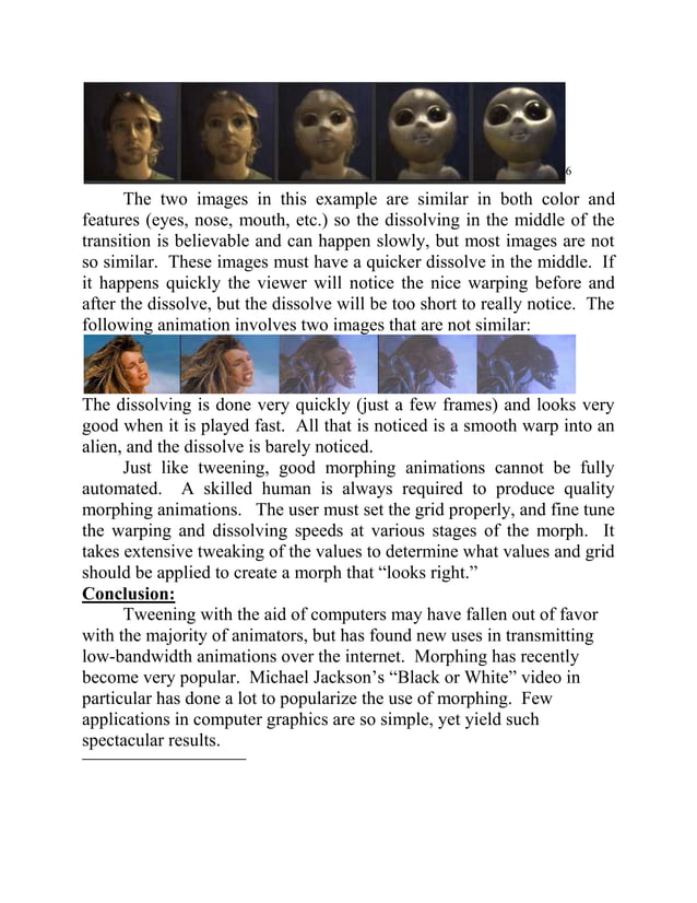 Tweening and morphing | DOCX