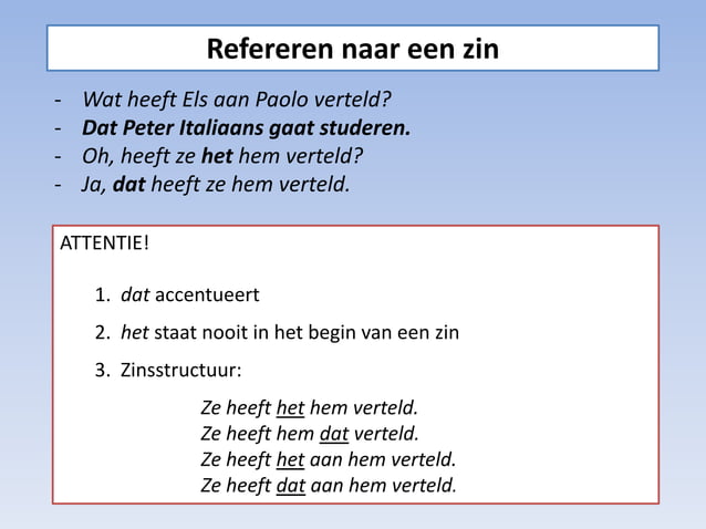 Tweeëntwintigste les | PPTX