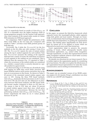 Tweet Segmentation and Its Application to Named Entity Recognition | PDF