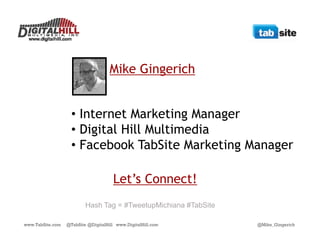 Tweetup Michiana Facebook Fan Page Tips & TabSite Tool | PDF