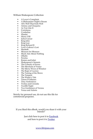 Twelfth night - william shakespeare | PDF