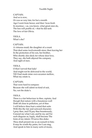 Twelfth night - william shakespeare | PDF