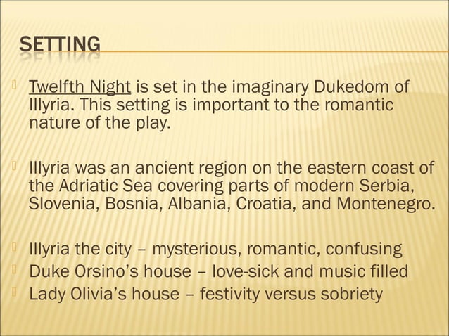 Twelfth Night (What You Will) | PPT | Drama | Genres