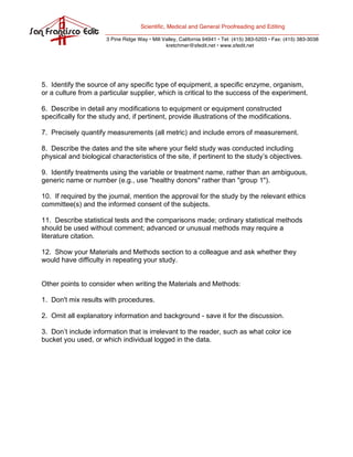 Twelve Steps To Writing An Effective Materials And Methods | PDF