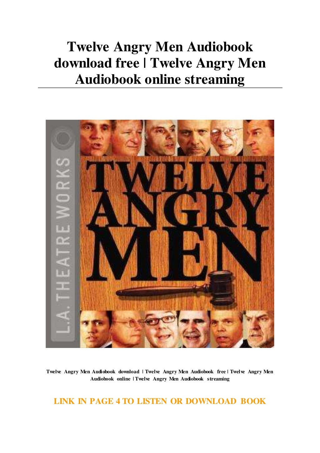 Twelve Angry Men Audiobook download free | Twelve Angry Men Audiobook ...